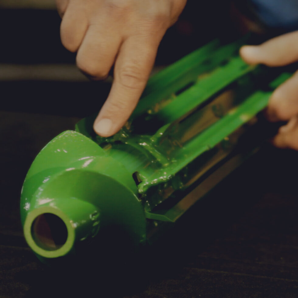 Calmer Custom-Built Corn Head | Patented Technology Integrated